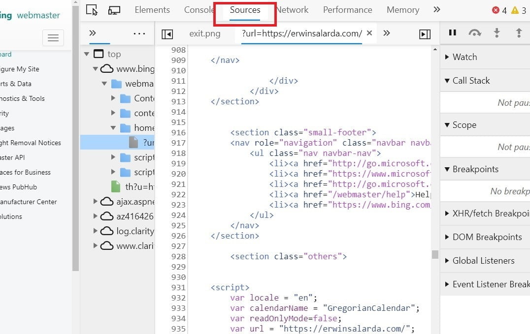 HOW TO: Retrieve the Bing Web Master Verification Code on Website